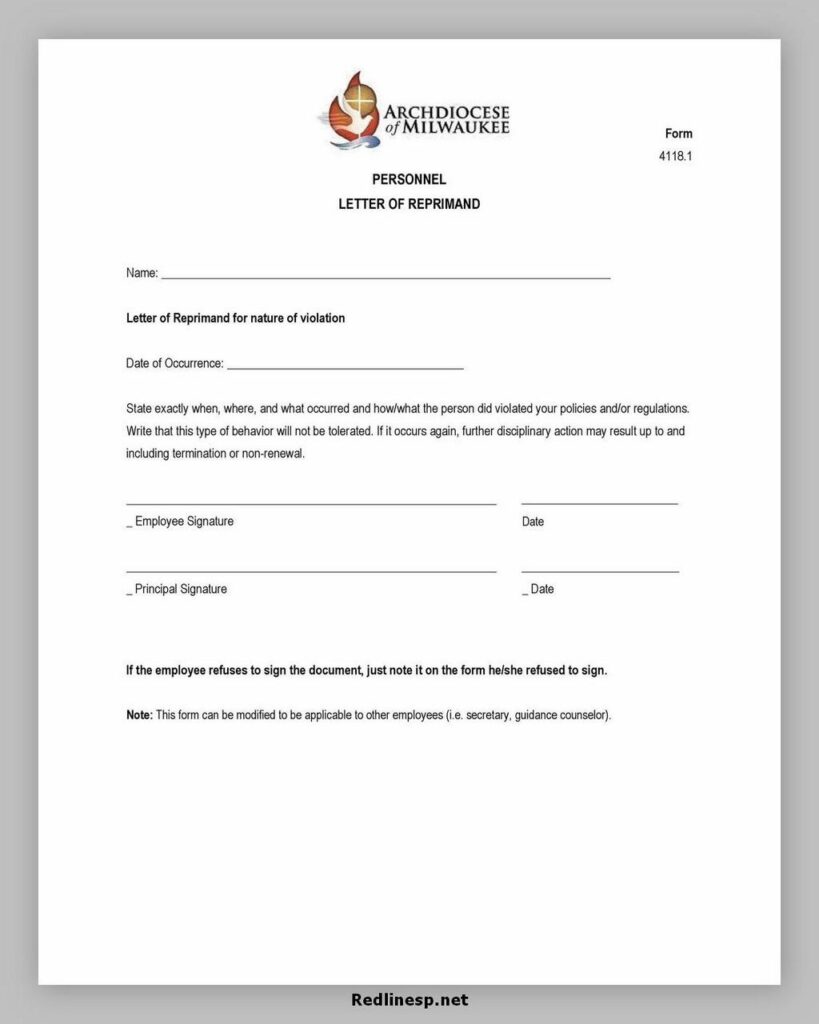 41 Best Letter of Reprimand Template & Example - RedlineSP