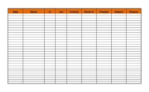 Attendance Sheet Excel Template 50 Free Example - RedlineSP