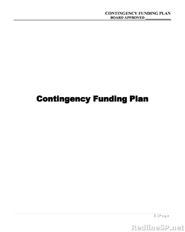 50 Amazing Contingency Plan Example Template