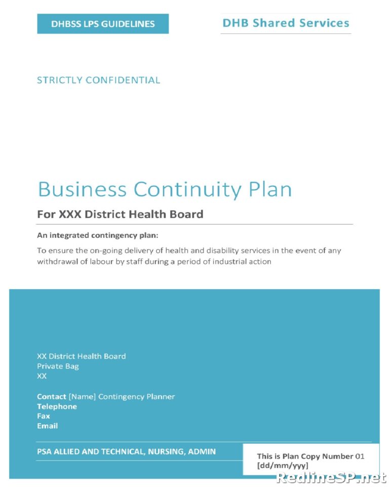 50 Amazing Contingency Plan Example Template