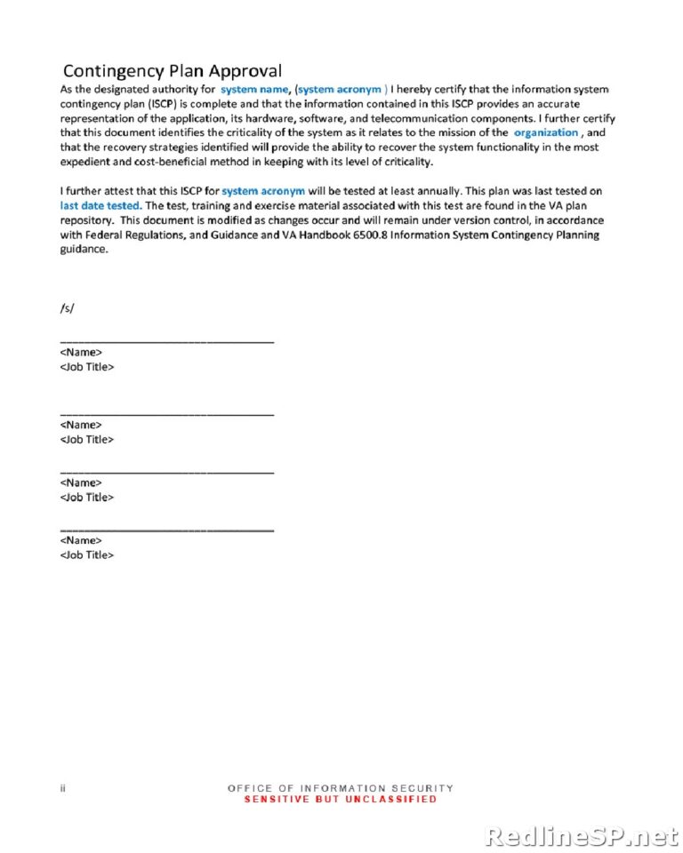 50 Amazing Contingency Plan Example Template