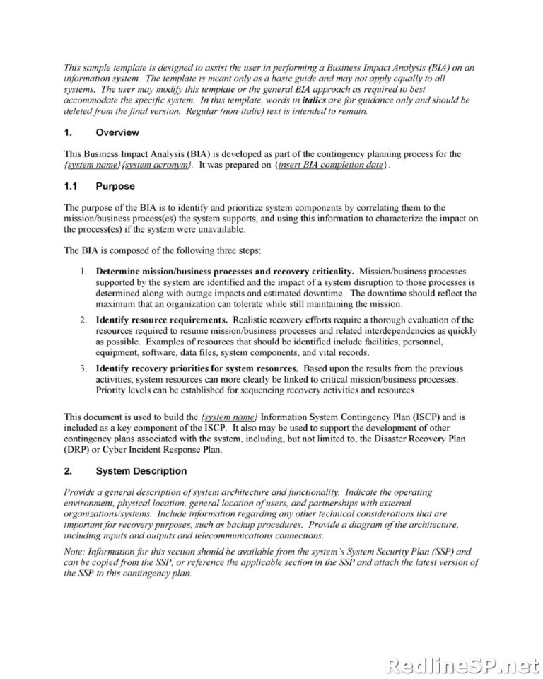 50 Amazing Contingency Plan Example Template