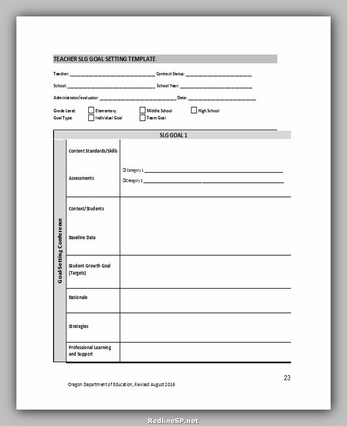 35+ Goal Setting Worksheet Free