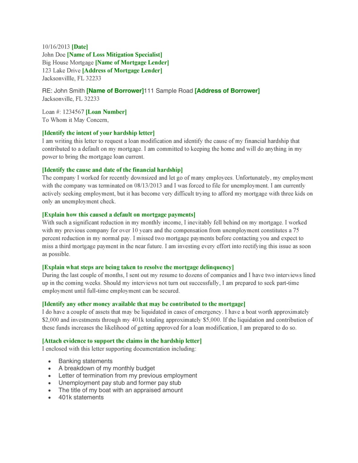 40 Free Hardship Letter Template - RedlineSP