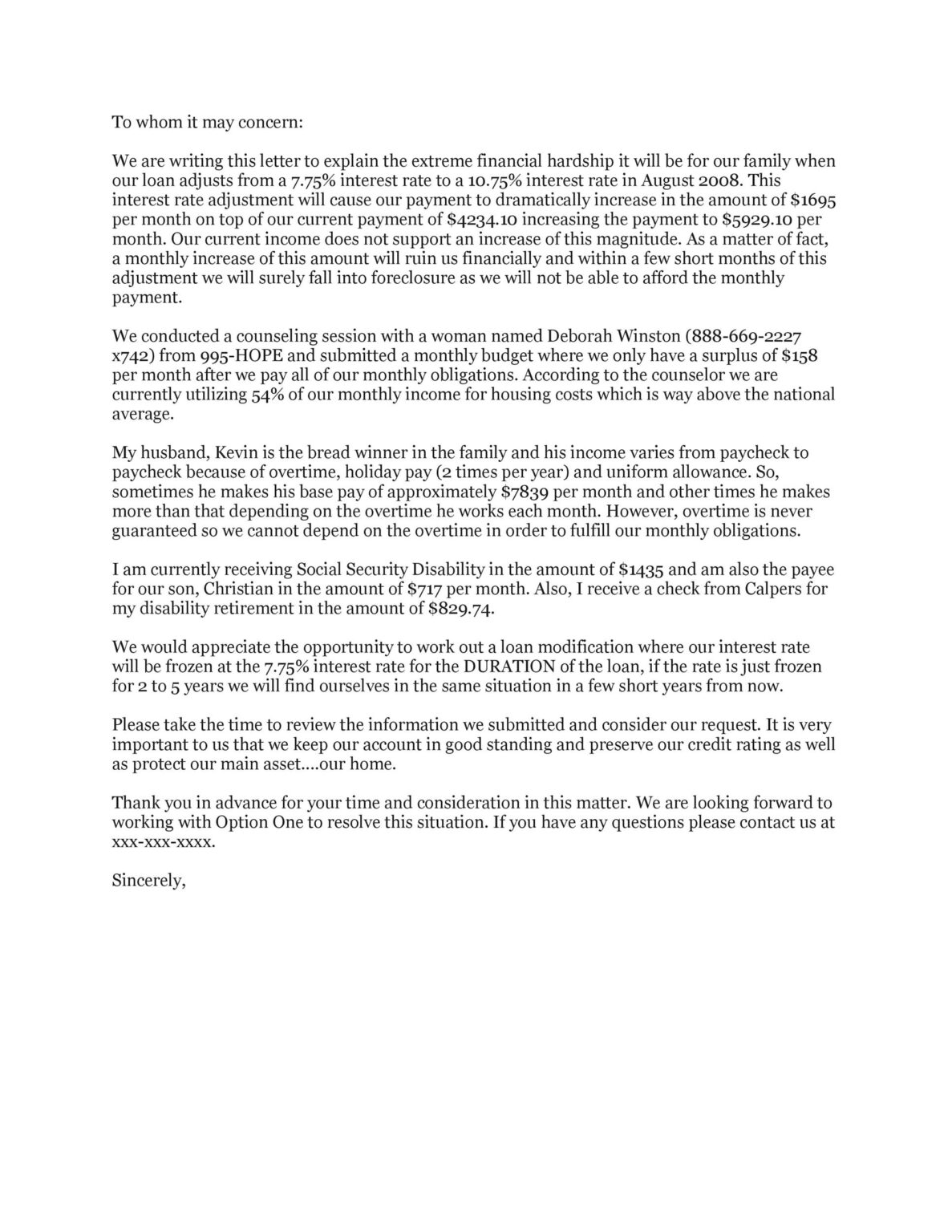 40 Free Hardship Letter Template - RedlineSP