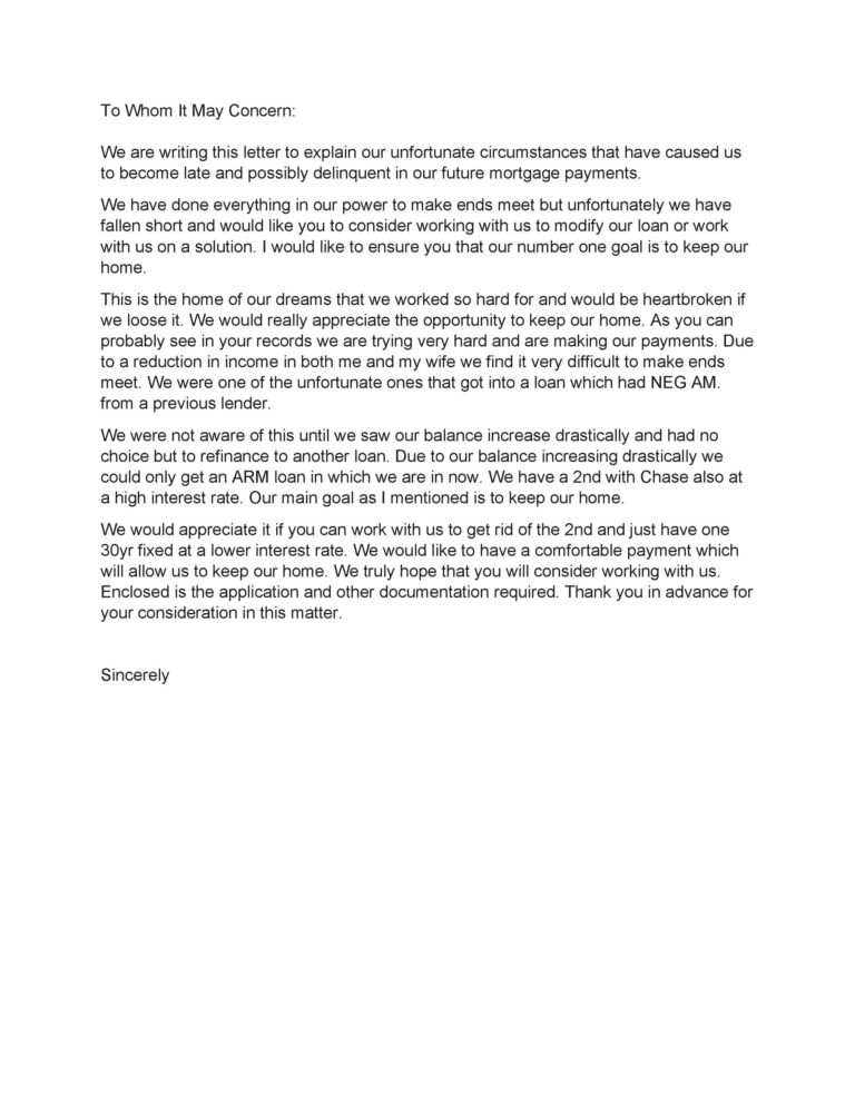 40 Free Hardship Letter Template - RedlineSP