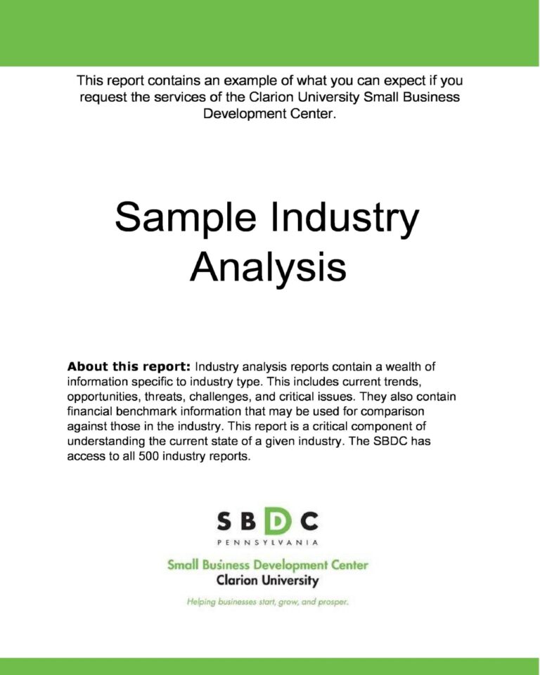 40 Best Industry Analysis Example Template