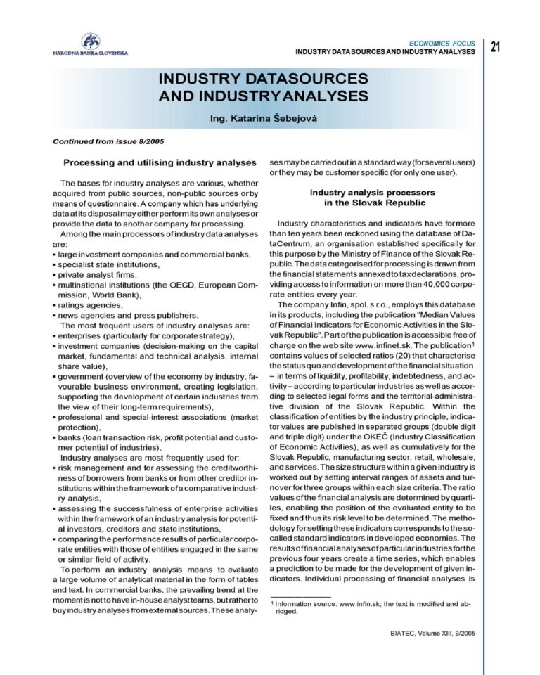 40 Best Industry Analysis Example Template