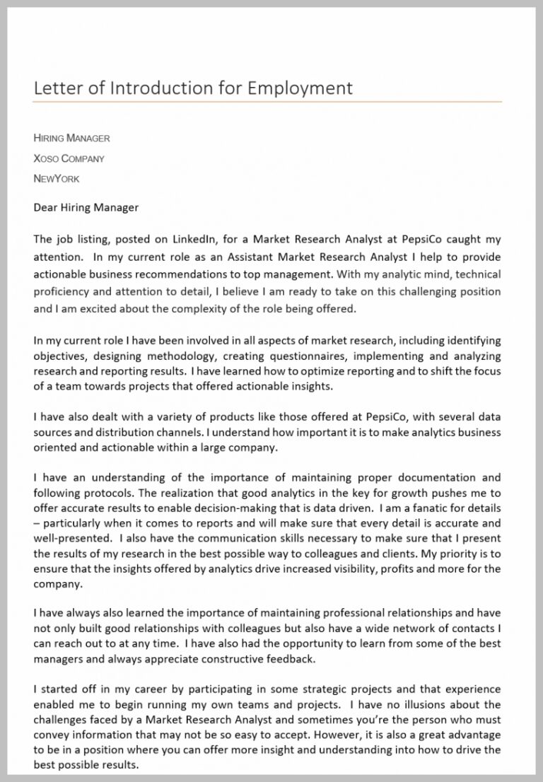 22 Useful Letter of Introduction Example Template - RedlineSP