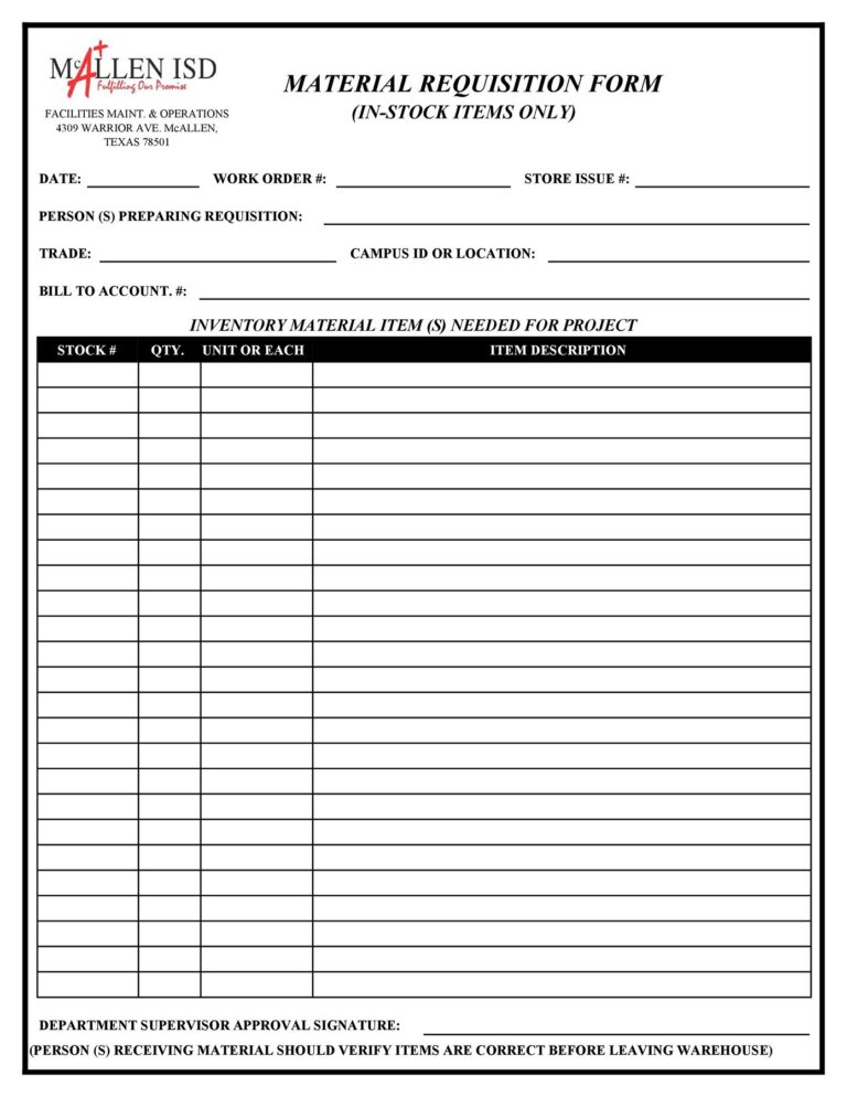 55 Powerful Requisition Form Template - RedlineSP