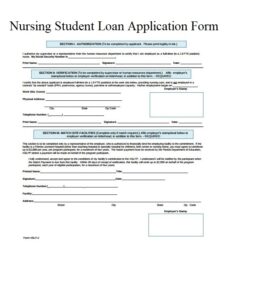 9 Free Printable Student Loan Application Form - RedlineSP