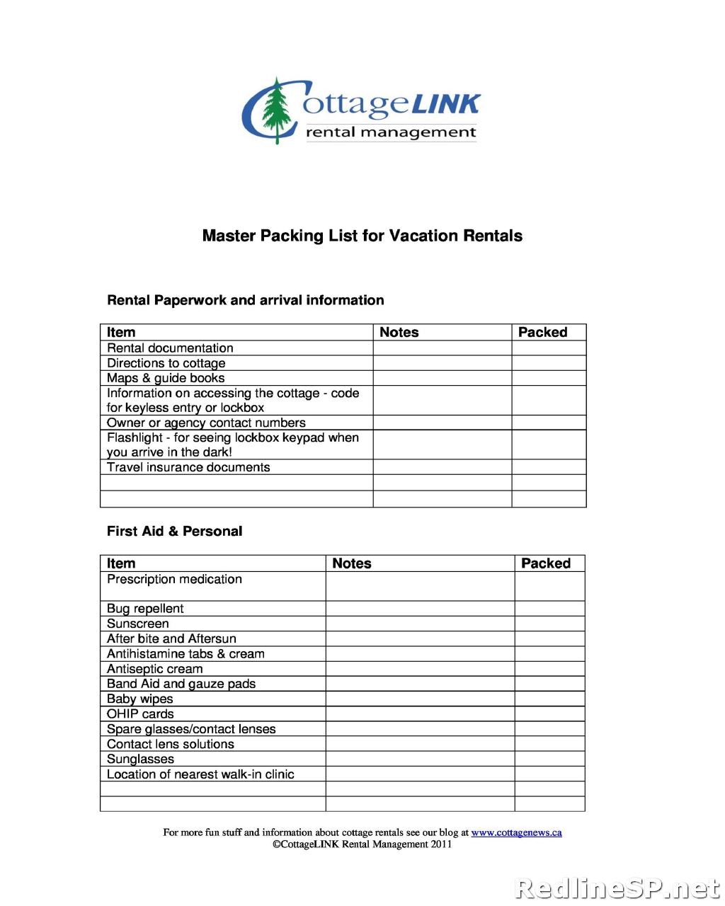 45 Packing List Template Free | RedlineSP