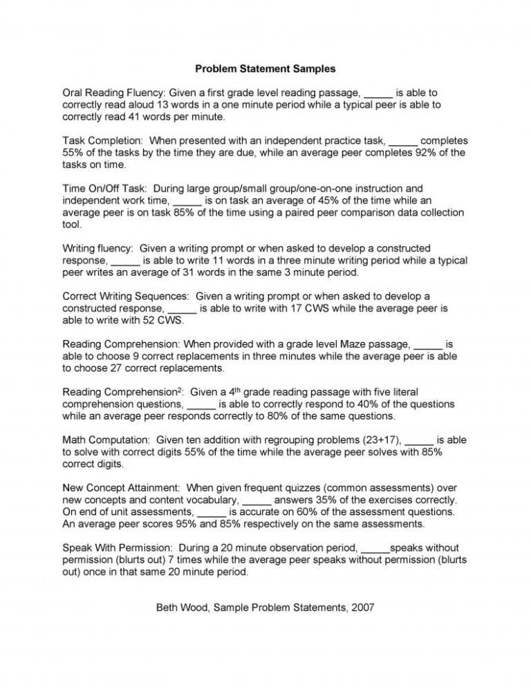 40 Powerful Problem Statement Template - RedlineSP