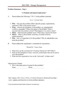 40 Powerful Problem Statement Template - RedlineSP