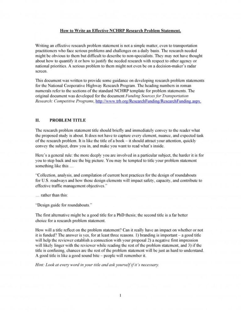 40 Powerful Problem Statement Template - RedlineSP