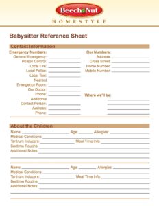 12 Greatest Reference Sheet Template - RedlineSP