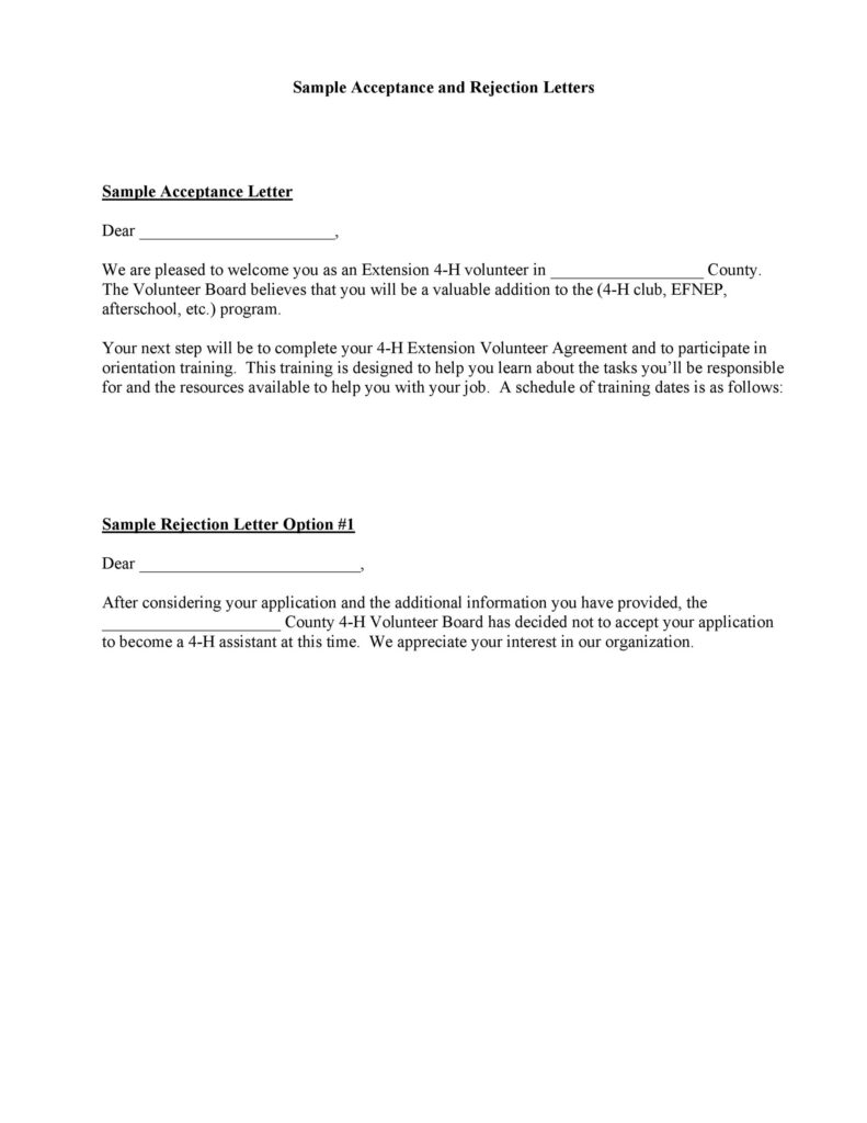 24 Amazing Rejection Letter Template - RedlineSP