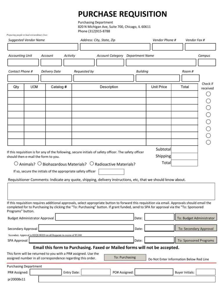 55 Powerful Requisition Form Template - RedlineSP