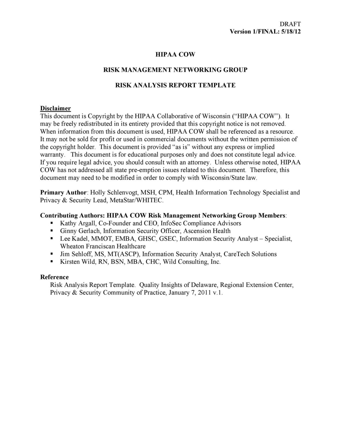 50 Poweful Risk Analysis Template Free - RedlineSP