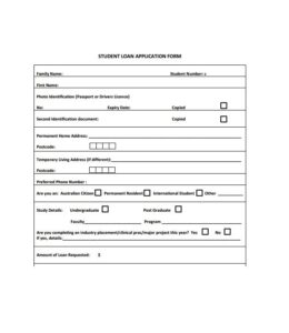 9 Free Printable Student Loan Application Form - RedlineSP