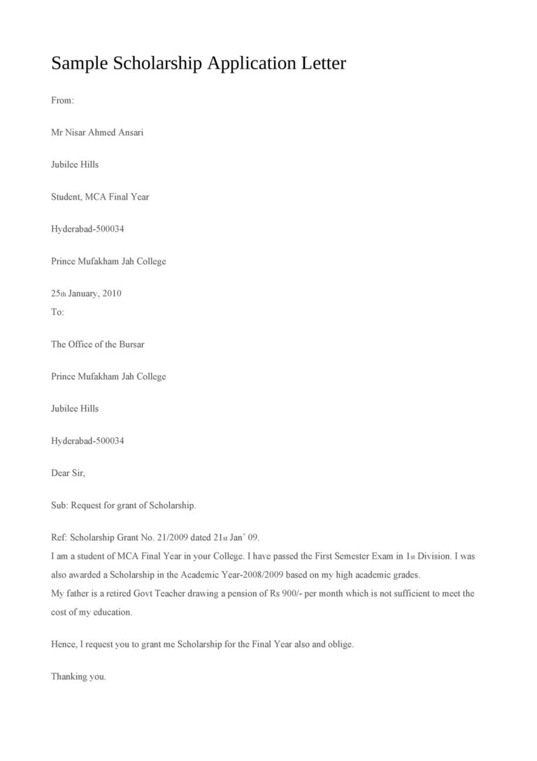 53 Best Scholarship Application Template - RedlineSP