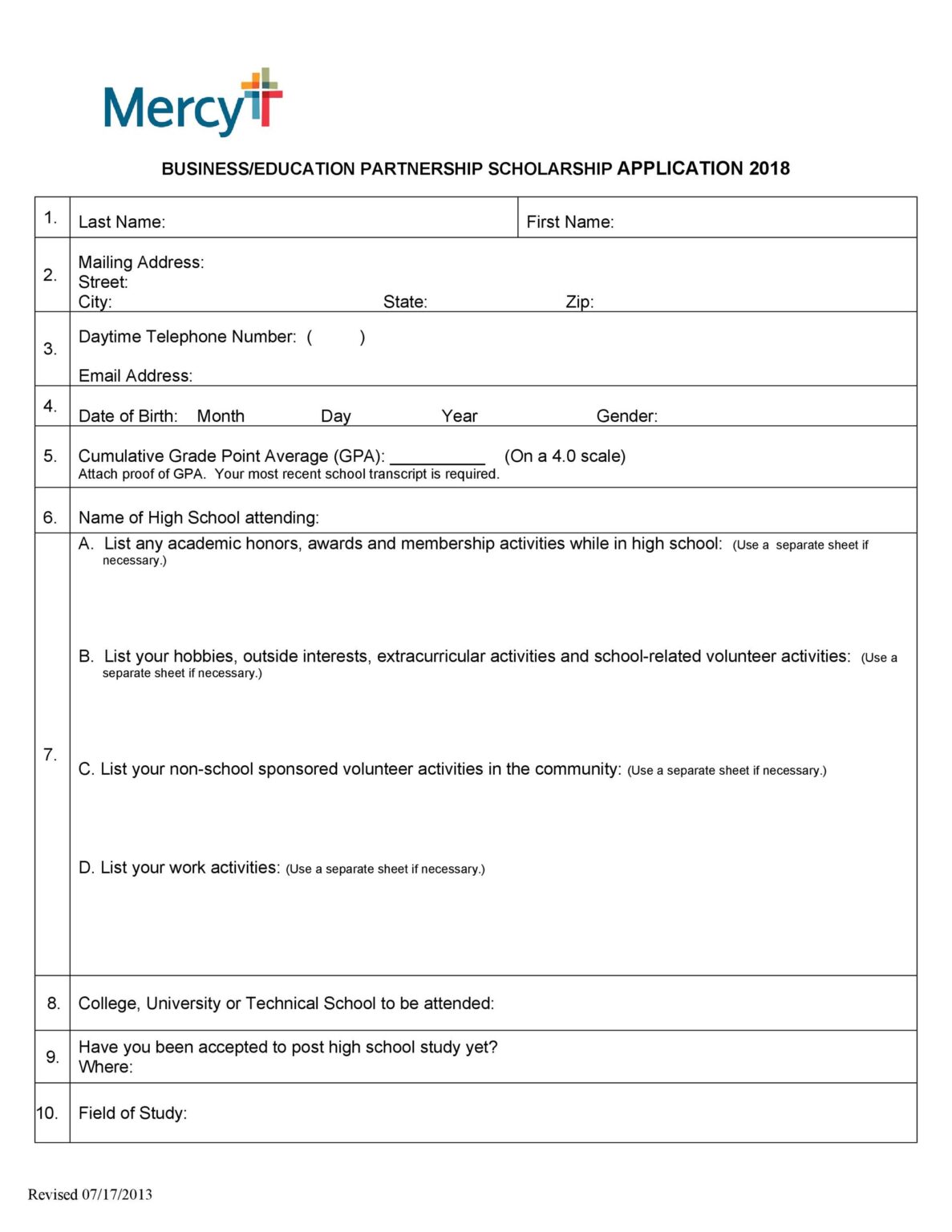 53 Best Scholarship Application Template - RedlineSP