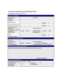 9 Free Printable Student Loan Application Form - RedlineSP