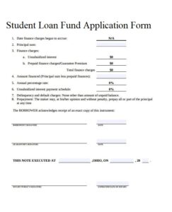 9 Free Printable Student Loan Application Form - RedlineSP
