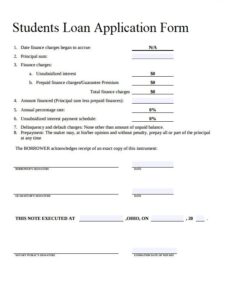 9 Free Printable Student Loan Application Form - RedlineSP