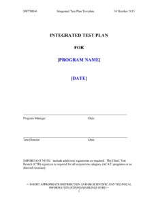 Test Plan 40+ Best Example And Template - RedlineSP