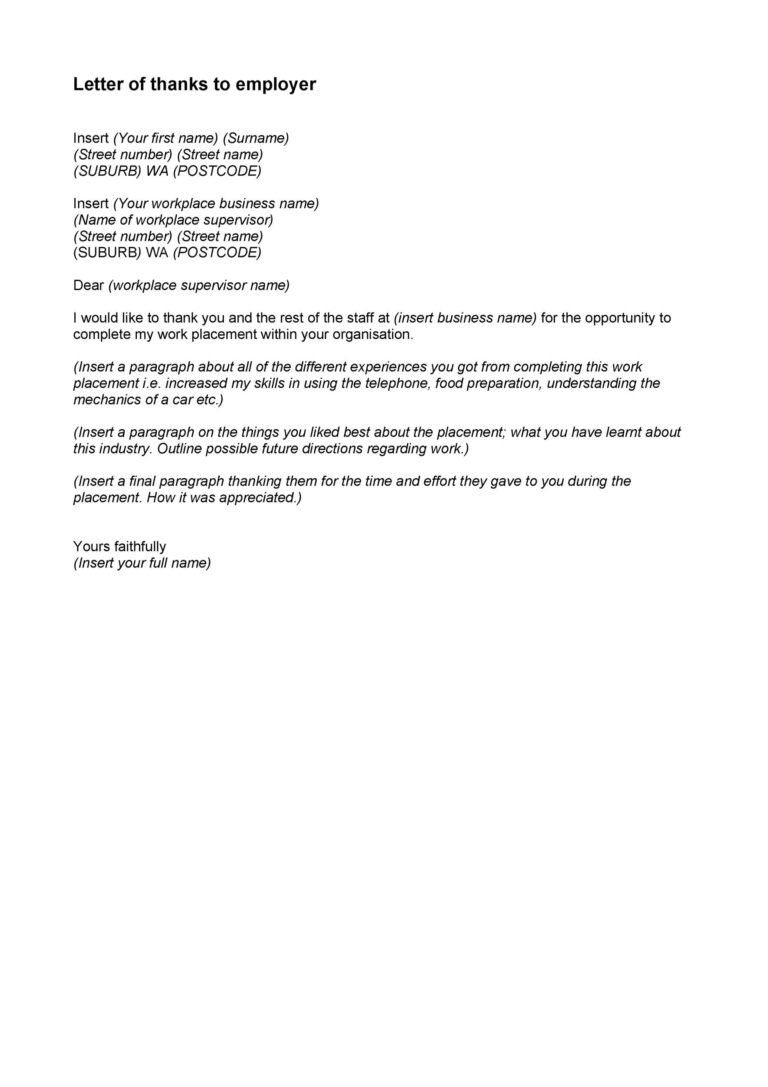 Thank You Letter Template 50+ Free Example - RedlineSP