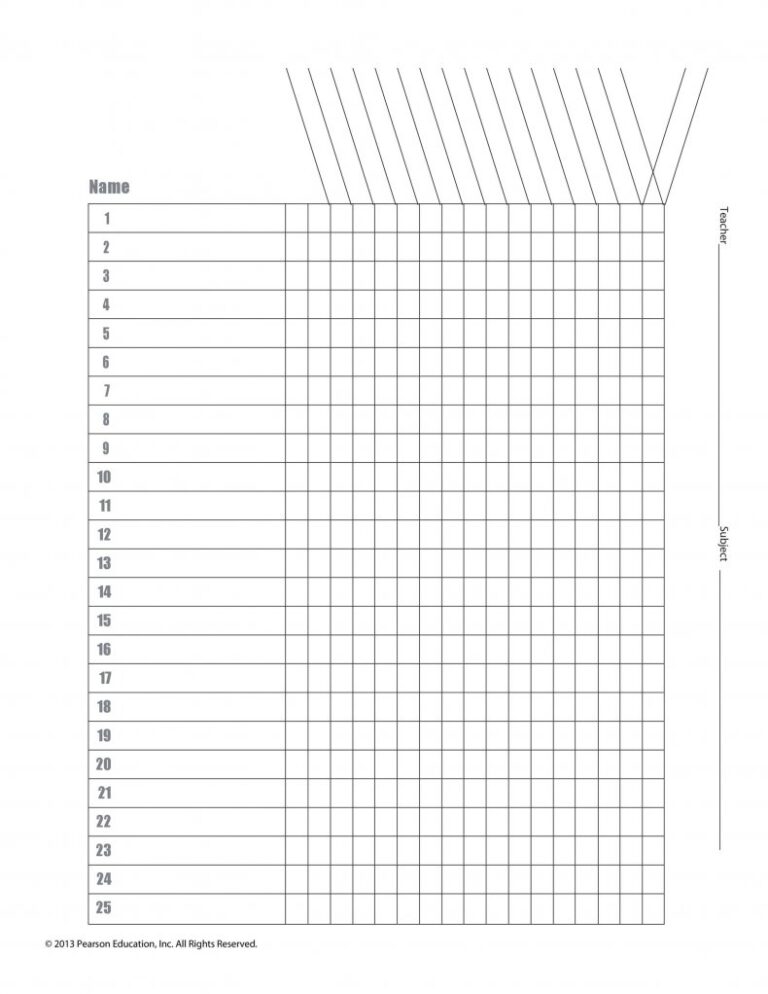18 Best Class Roster Template - RedlineSP