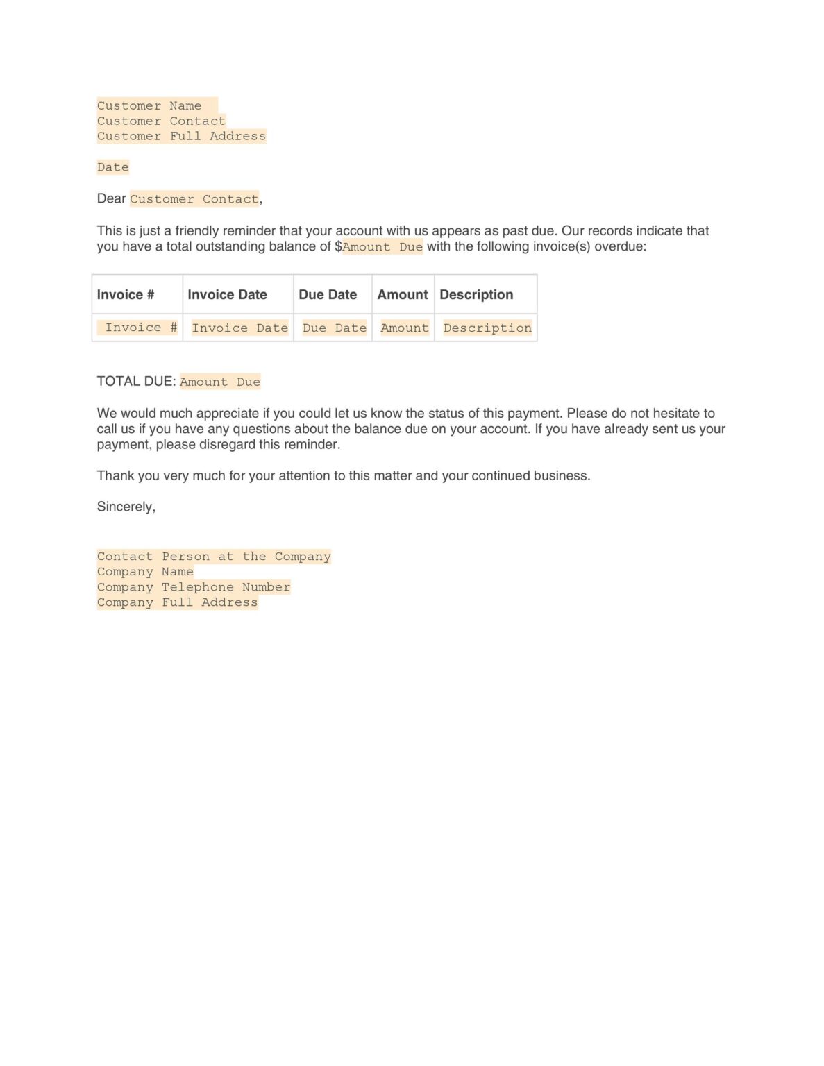 50 Amazing Collection letter Example - RedlineSP