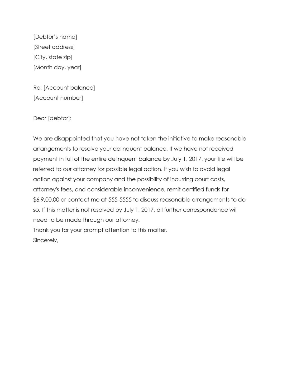 50 Amazing Collection letter Example - RedlineSP