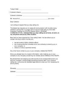 50 Collection letter Example | RedlineSP