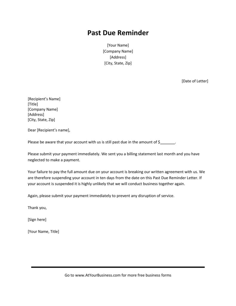 50 Collection Letter Example RedlineSP