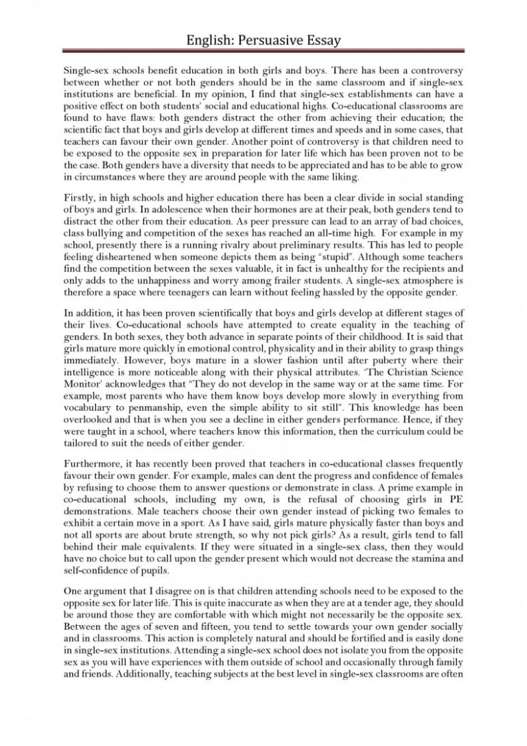 48 Amazing Persuasive Essay Examples - RedlineSP