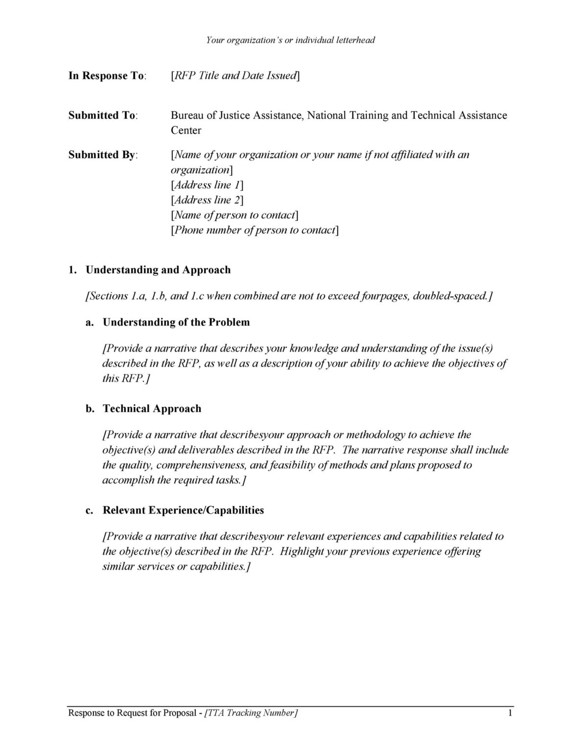 45 Free Request For Proposal Example & Templates (RFP) - RedlineSP
