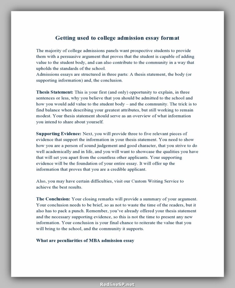 24 Greatest College Essay Examples - RedlineSP