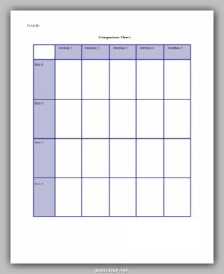 43 Free Comparison Chart Template & Example - RedlineSP