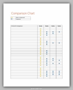 43 Free Comparison Chart Template & Example - RedlineSP