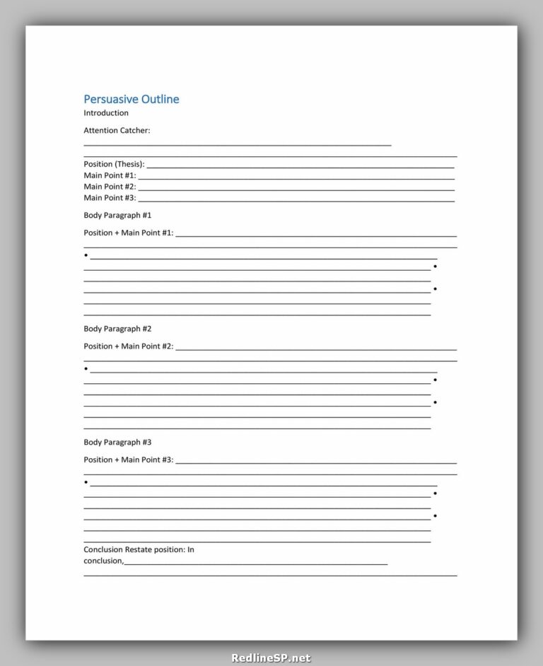 40 Powerful Essay Outline Template - RedlineSP