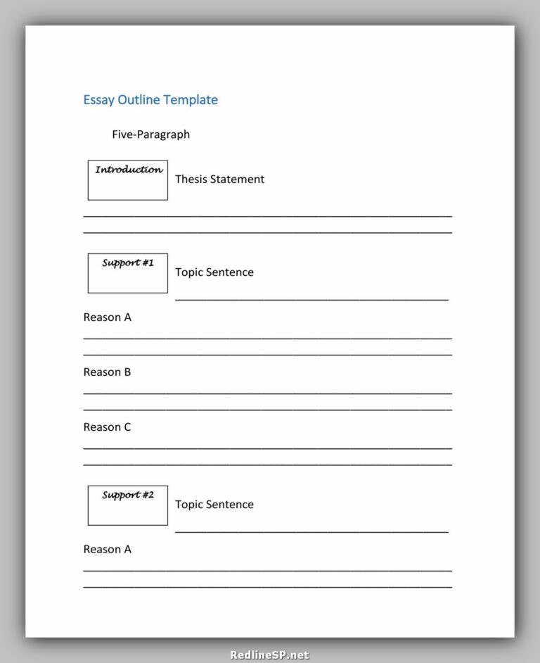 40 Powerful Essay Outline Template - RedlineSP