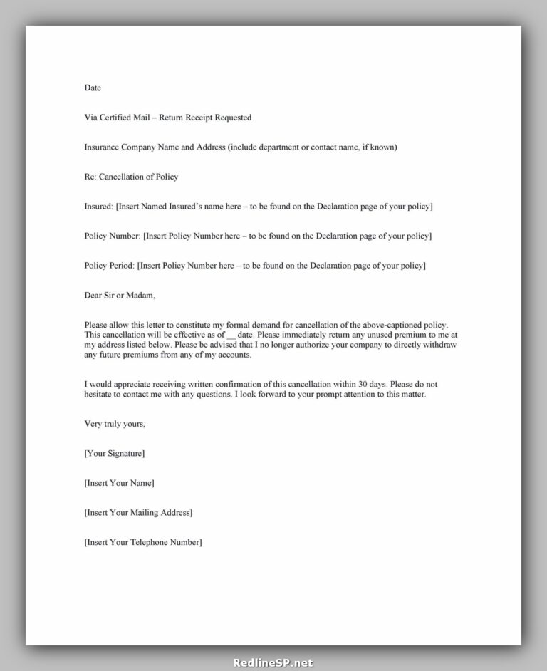 47 Powerful Cancellation Letter Sample - RedlineSP