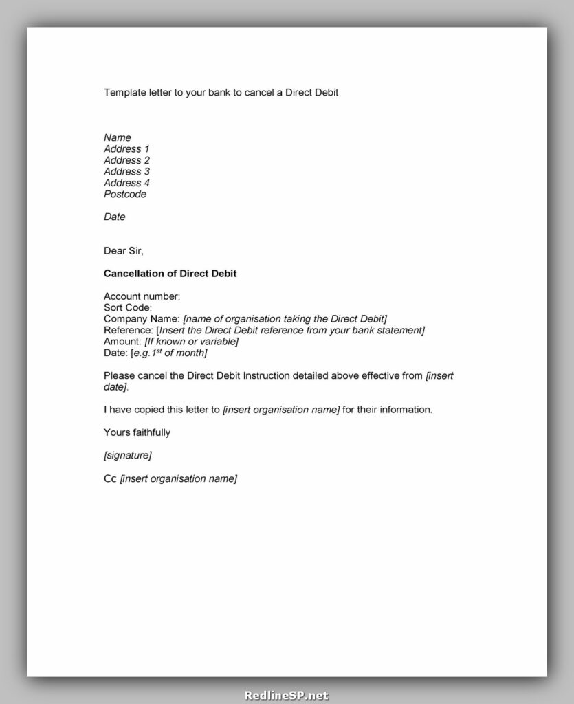 Letter Of Cancellation Format