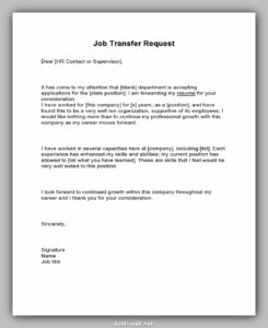 30+ Greatest Job Transfer Letter (Sample & Template) - RedlineSP