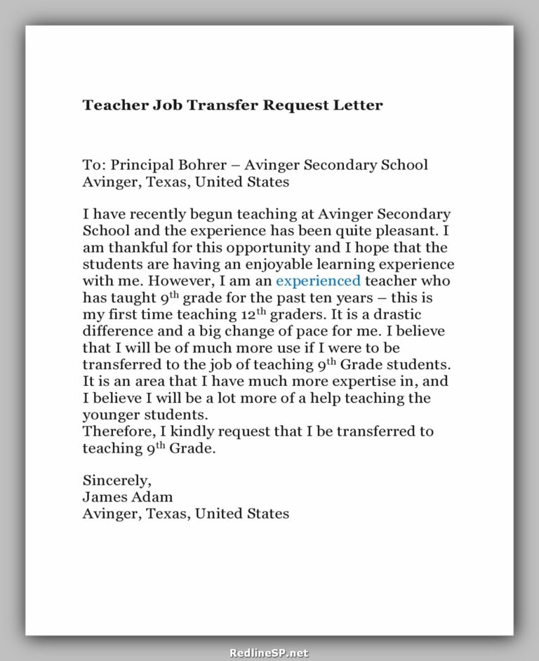 30+ Greatest Job Transfer Letter (Sample & Template) - RedlineSP