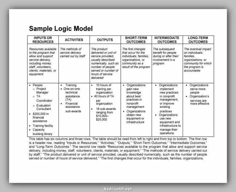 45+ Cool Logic Model Template - RedlineSP