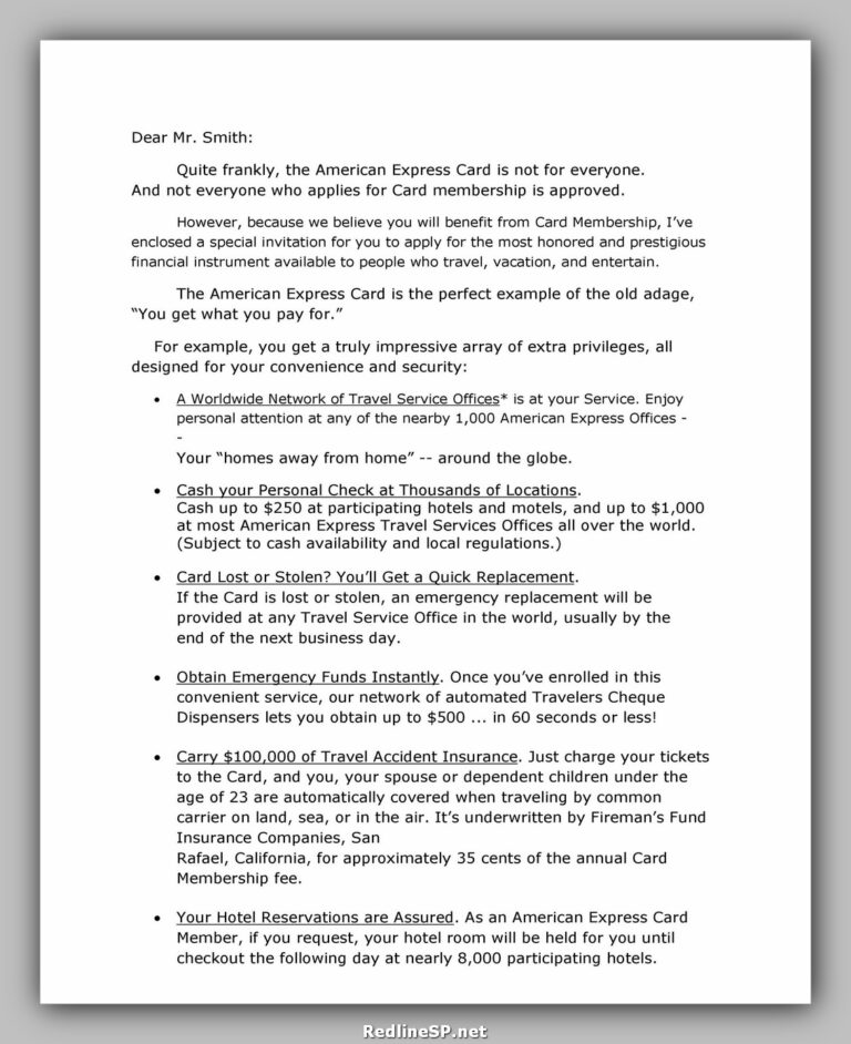 52 Free Sales letter (Sample, Example & Template) - RedlineSP