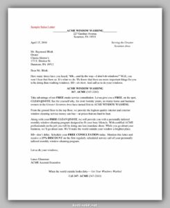 52 Free Sales letter (Sample, Example & Template) - RedlineSP